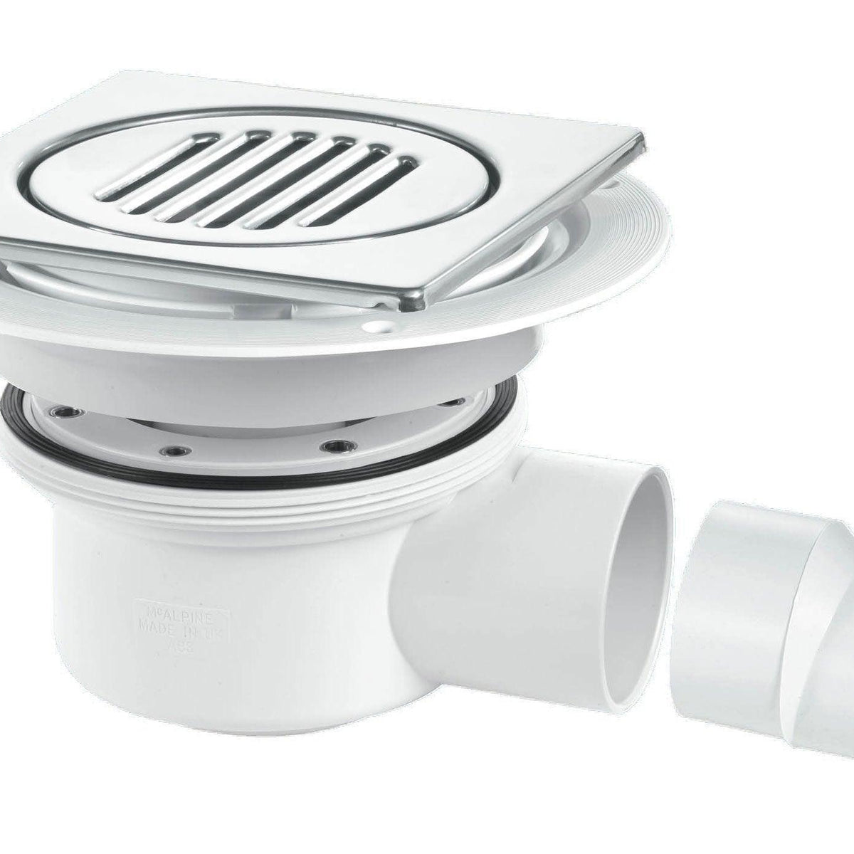 AKW Square Tile Gravity Waste for Showerdecs TSG52 | Adaptation Supplies
