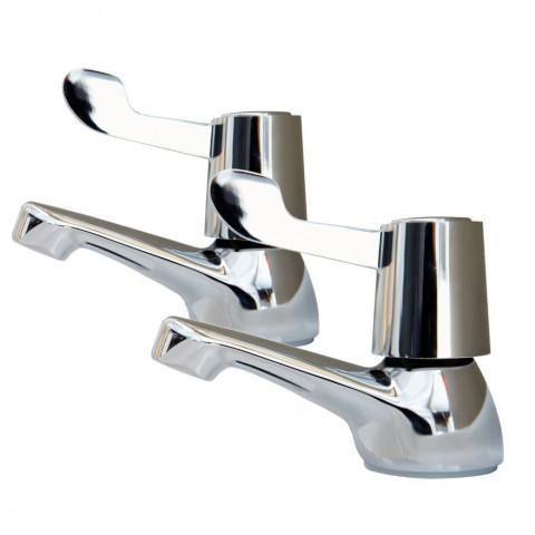 AKW Lever Handle Basin Taps Chrome (Pair) | Adaptation Supplies